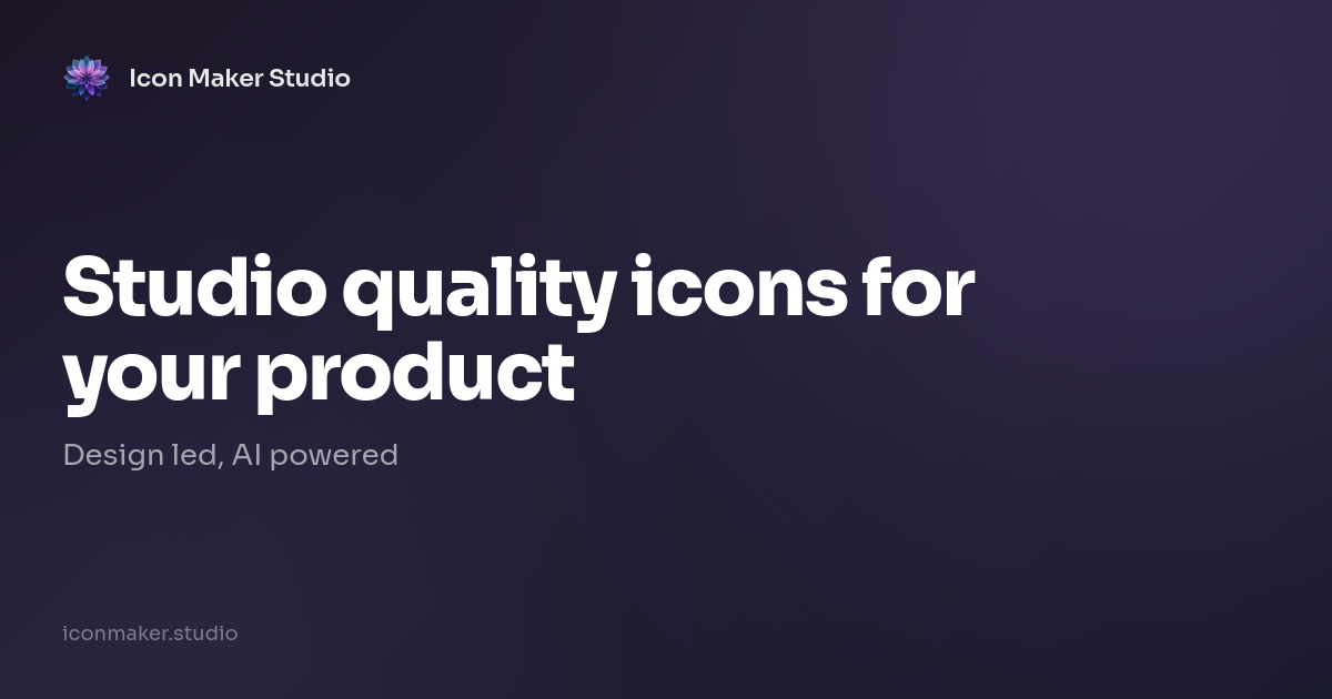 AI Icon Maker - Studio-quality app icons in 60 seconds