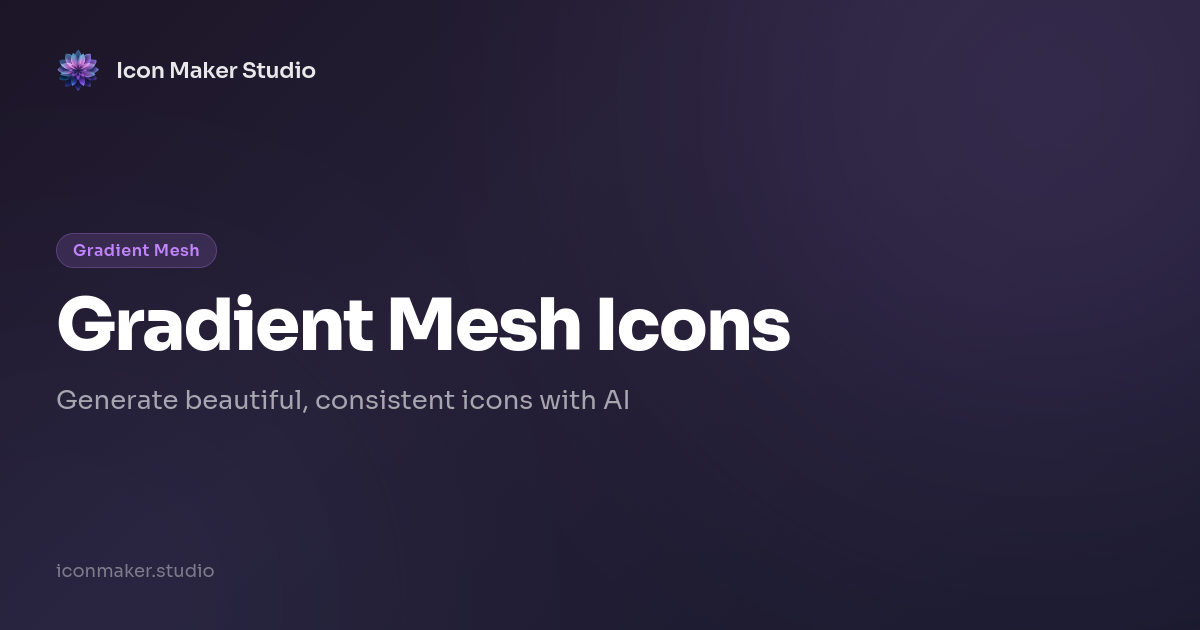 Gradient Mesh Icon Generator - Vibrant Flowing Icons | Icon Maker Studio