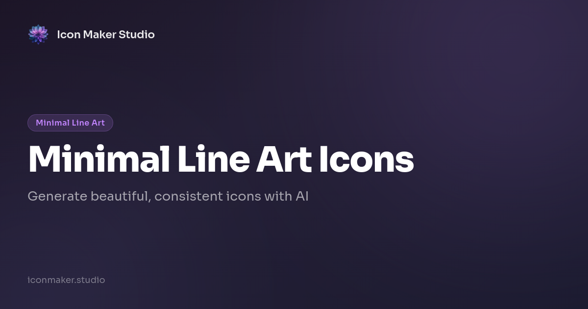 Minimal Line Art Icon Generator - Elegant Simple Icons | Icon Maker Studio